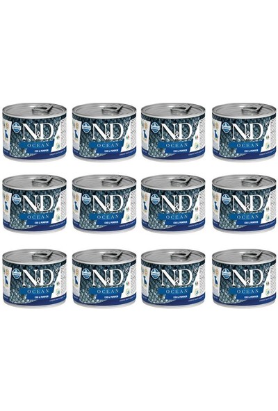 N&d Ocean Balkabakli ve Morina Balikli Yavru Köpek Konservesi 140 gr 12 Adet