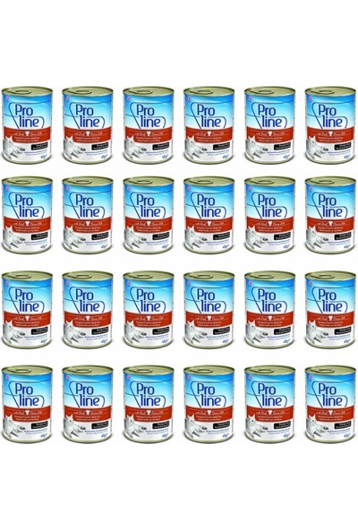 Pro Line Biftekli Et Parçacıklı Kedi Konservesi 415 gr 24 Adet