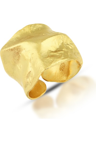 Neşe Design 18 Ayar Altın Kaplama Yüzük AG925