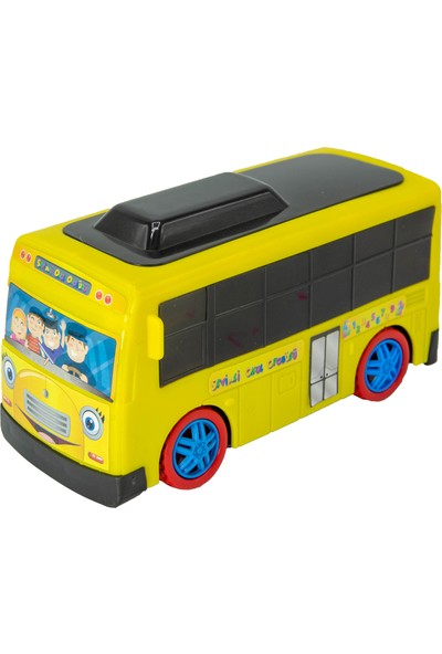 Uj Toys Sesli ve Işıklı Çarp Dön Sevimli Okul Otobüsü-Sarı