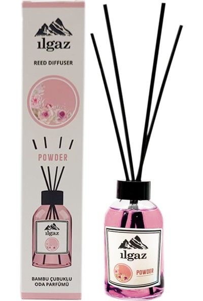 Ilgaz Pudra Bambu Çubuklu Oda Kokusu 110 ml Pudra Oda Parfümü Pudra Ortam Kokusu