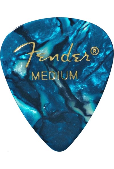 Fender 351 Premium Celluloid Picks Ocean Turquoise - Medium - 1 Adet Pena Fender 351 Premium Celluloid Picks Ocean Turquoise - Medium - 1 Adet Pena