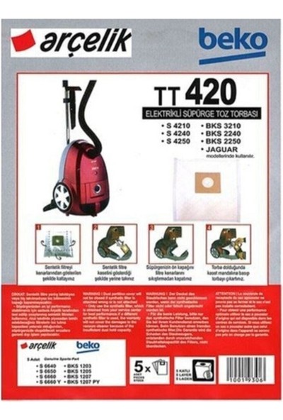 Arçelik S 4240 C Bez Toz Torbası 20 Adet