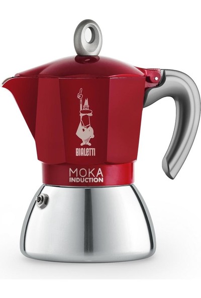 Bialetti Moka Pot Çift Katmanlı Indiksüyon 6 Cup Kırmızı Bialetti Moka Pot Çift Katmanlı Indiksüyon 6 Cup Kırmızı