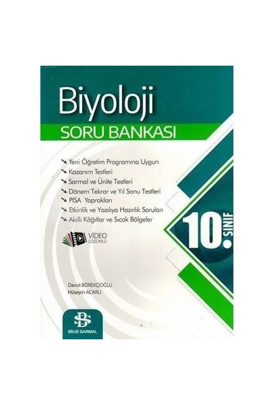 Bilgi Sarmal 10. Sınıf Biyoloji Soru Bankası - Davut Börekçioğlu Bilgi Sarmal 10. Sınıf Biyoloji Soru Bankası - Davut Börekçioğlu
