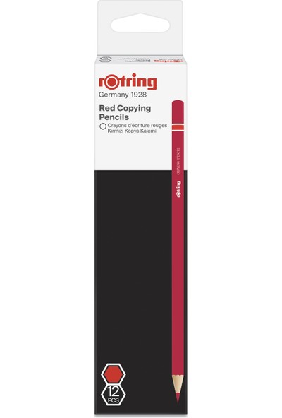 Rotring Kopya Kalemi Kırmızı 12'li Kutu