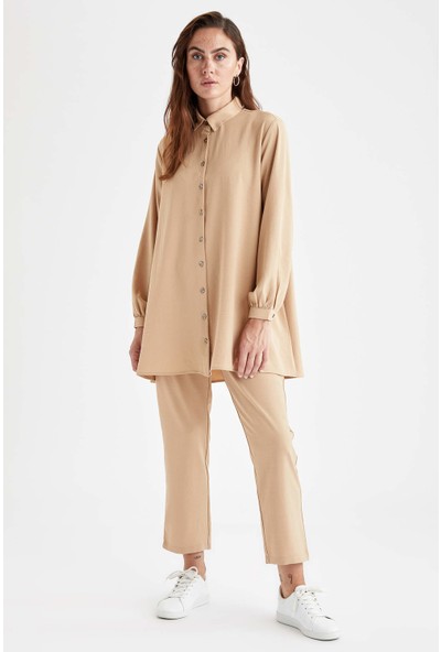 DeFacto Carrot Fit Esnek Belli Dokuma Pantolon V3556Az21Au DeFacto Carrot Fit Esnek Belli Dokuma Pantolon V3556Az21Au