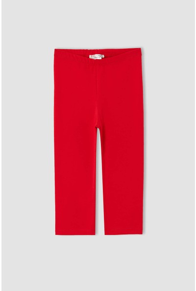 DeFacto Kız Çocuk Regular Fit  Kapri Boy Tayt V7676A621HS