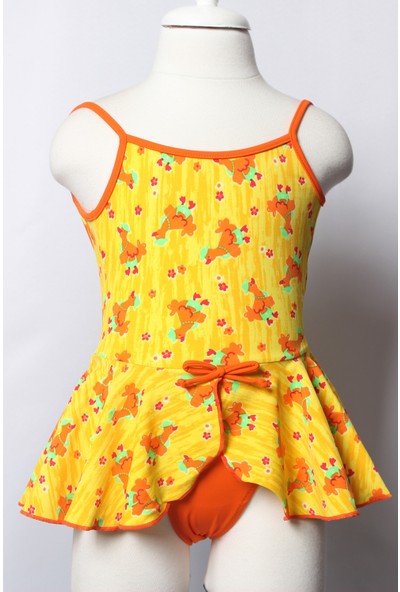 Sude Ayl Kız Çocuk K.sarı Desenli Önde Fiyonk Detaylı Biyeli Etekli Askılı Empirme Mayo 136-2204-42 Sude Ayl Kız Çocuk K.sarı Desenli Önde Fiyonk Detaylı Biyeli Etekli Askılı Empirme Mayo 136-2204-42