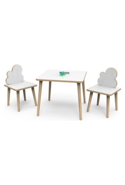 Web Kapında Yaz Sil Yüzey Çocuk Masa Sandalye Takımı 1 Aktivite Oyun Masası 2 Sandalye Sürpriz