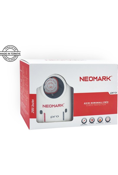 Neomark Pro Akım Korumalı Priz Tekli 2100 Joules 250V