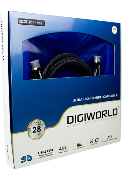 Dıgıworld Awg 2.0 Versiyon 4K HDMI Kablo - 1.8m Dıgıworld Awg 2.0 Versiyon 4K HDMI Kablo - 1.8m