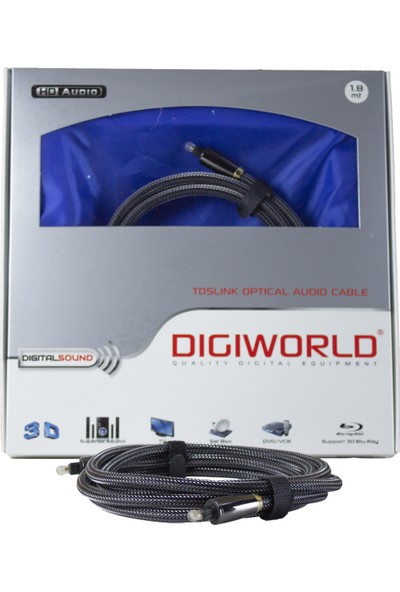 Digiworld Toslink Optik Ses Kablosu 1.8m