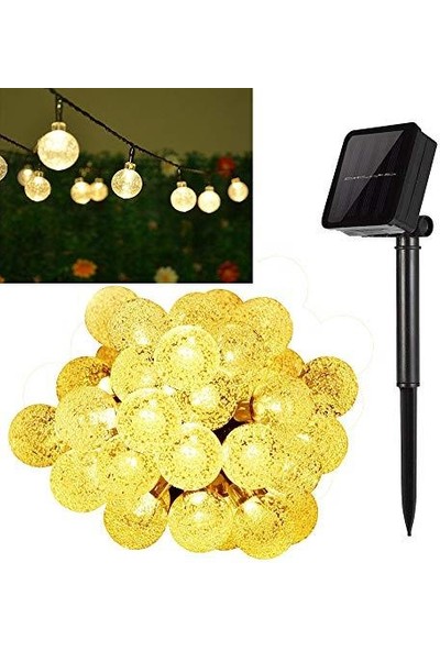 Sge Teknoloji Güneş Enerjili 6 Metre 30 LED Sarı Bahçe Teras Parti Balkon Süsü Aydınlatma Lambası Sge Teknoloji Güneş Enerjili 6 Metre 30 LED Sarı Bahçe Teras Parti Balkon Süsü Aydınlatma Lambası