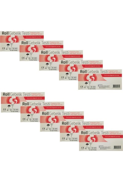 Roll Hızlı Hamilelik Testi 10 Adet Roll Hızlı Hamilelik Testi 10 Adet