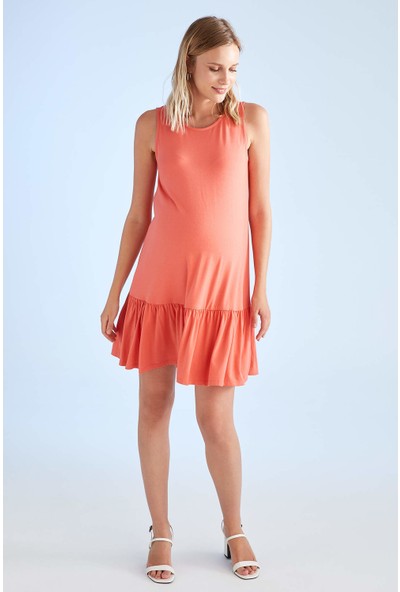 DeFacto Regular Fit Mini Hamile Elbise S1448AZ21AU