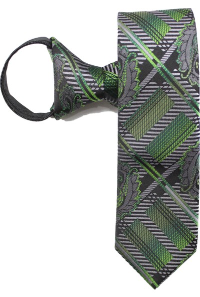 Prokravat Iri Çiçekli Şal Fermuarlı Kravat