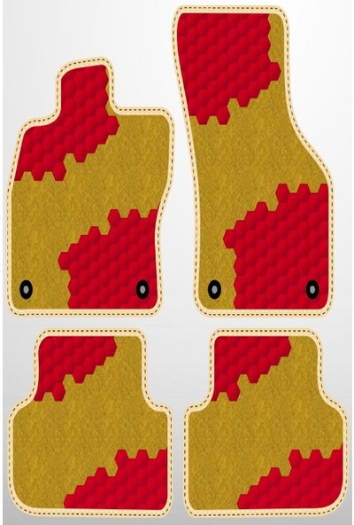 Tegin Citroen Ds5 2012 ve Sonrası Uyumlu Sarı Halı Kırmızı Desen Bej Kenar Plus Paspas Tegin Citroen Ds5 2012 ve Sonrası Uyumlu Sarı Halı Kırmızı Desen Bej Kenar Plus Paspas