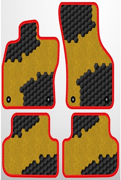 Tegin Volkswagen Polo 6r 2009-2014 Uyumlu Sarı Halı Siyah Desen Bordo Kenar Plus Paspas Tegin Volkswagen Polo 6r 2009-2014 Uyumlu Sarı Halı Siyah Desen Bordo Kenar Plus Paspas