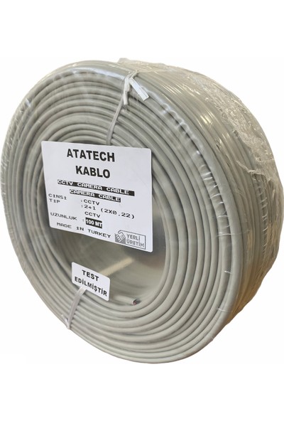 100 Metre Yerli Üretim Analog Ahd Güvenlik Kamera Cctv Kablosu 2+1 Cctv 2 Can 2 Adaptör Geçiş 100 Metre Yerli Üretim Analog Ahd Güvenlik Kamera Cctv Kablosu 2+1 Cctv 2 Can 2 Adaptör Geçiş