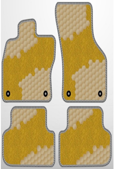 Mitsubishi Colt 2004-2009 Uyumlu Sarı Halı Bej Desen Gri Kenar Plus Paspas Mitsubishi Colt 2004-2009 Uyumlu Sarı Halı Bej Desen Gri Kenar Plus Paspas