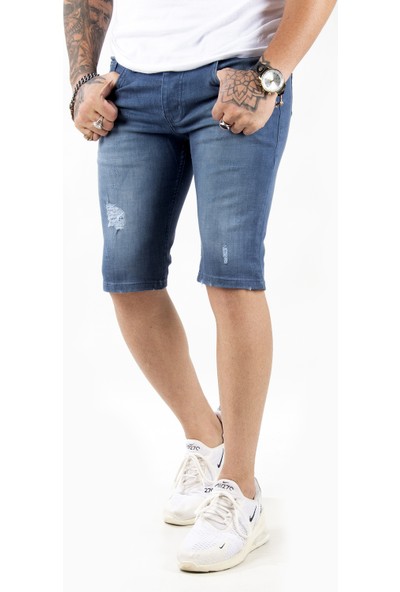 Deepsea Lacivert Dar Kesim Likralı Erkek Kot Kapri 2104663 Deepsea Lacivert Dar Kesim Likralı Erkek Kot Kapri 2104663