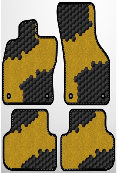 Tegin Volkswagen Polo 2017 ve Sonrası Uyumlu Sarı Halı Siyah Desen Siyah Kenar Plus Paspas Tegin Volkswagen Polo 2017 ve Sonrası Uyumlu Sarı Halı Siyah Desen Siyah Kenar Plus Paspas