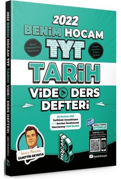 Benim Hocam Yayınları TYT 2022 Tarih Video Ders Defteri Benim Hocam Yayınları TYT 2022 Tarih Video Ders Defteri