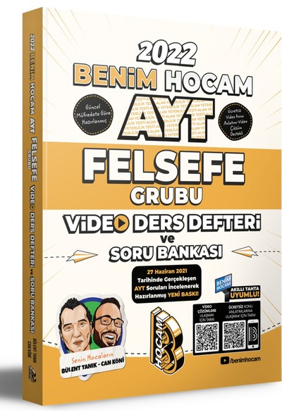 Benim Hocam Yayınları AYT 2022 Felsefe Grubu Video Ders Defteri ve Tamamı Video Çözümlü Soru Bankası Benim Hocam Yayınları AYT 2022 Felsefe Grubu Video Ders Defteri ve Tamamı Video Çözümlü Soru Bankası