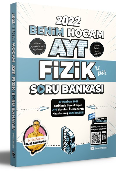 Benim Hocam Yayınları AYT 2022 Fizik Tamamı Video Çözümlü Soru Bankası Benim Hocam Yayınları AYT 2022 Fizik Tamamı Video Çözümlü Soru Bankası