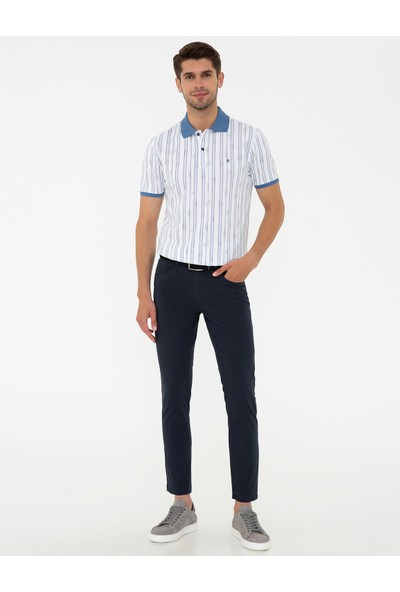 Pierre Cardin Lacivert Slim Fit Chino Pantolon 50236099-VR033 Pierre Cardin Lacivert Slim Fit Chino Pantolon 50236099-VR033