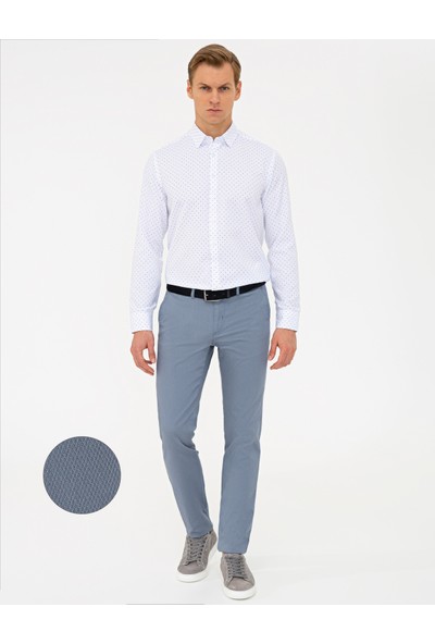 Pierre Cardin Koyu Mavi Slim Fit Chino Pantolon 50240401-VR032