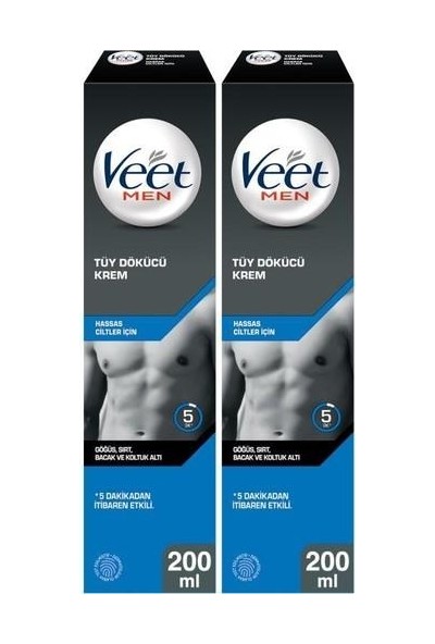 Veet Men Hassas Erkeklere Özel Tüy Dökücü Krem 200ml x2