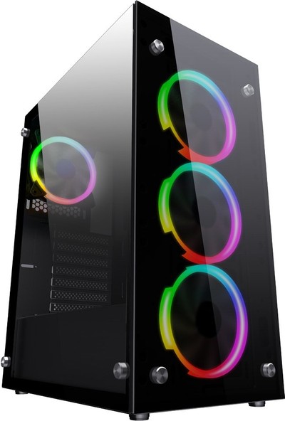 Turbox Kallinga F8 4x Rainbow Fan USB 3.0 400W Atx Gaming Bilgisayar Kasası