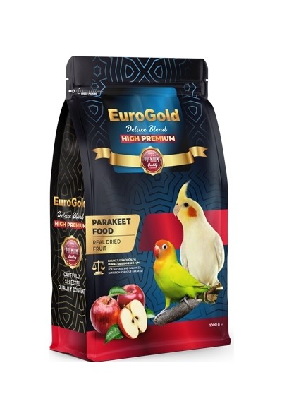 Eurogold Deluxe Blend Gerçek Elmalı Premium Paraket Yemi 1 kg Eurogold Deluxe Blend Gerçek Elmalı Premium Paraket Yemi 1 kg