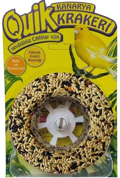 Quik Kanaryalar Için Simit Şeklinde Ballı ve Yumurtalı Kraker Quik Kanaryalar Için Simit Şeklinde Ballı ve Yumurtalı Kraker
