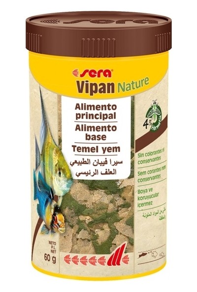 Sera Vipan Nature 250 ml 60 Gram Balık Yemi Sera Vipan Nature 250 ml 60 Gram Balık Yemi