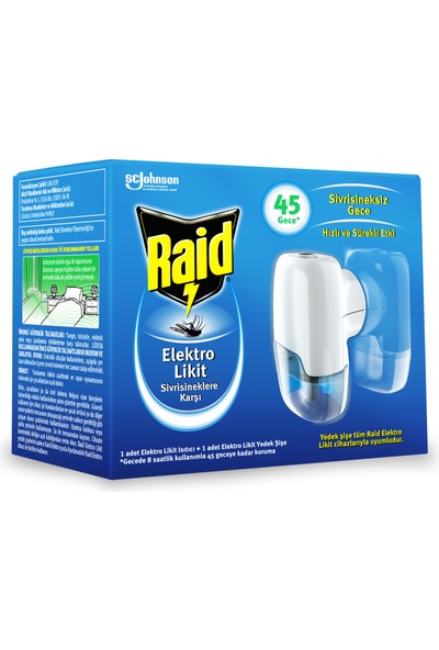 Raid Elektrolikit Sinek Kovucu 45 Gün Sistem Raid Elektrolikit Sinek Kovucu 45 Gün Sistem