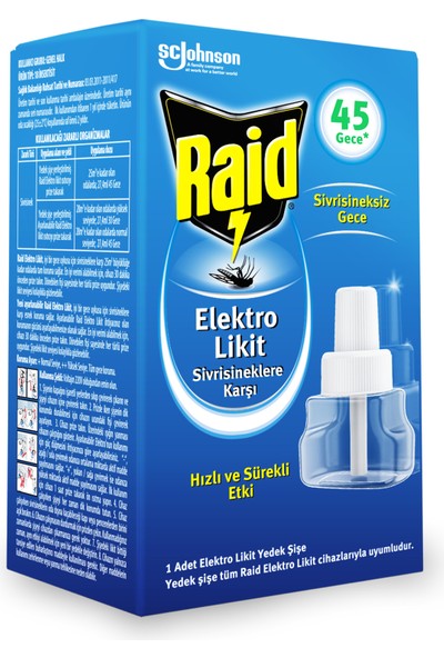 Raid Elektrolikit 45 Gece Yedek Sinek Kovucu