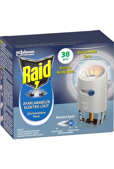 Raid Ayarlanabilir Elektrolikit 30 Gece 21 ml Raid Ayarlanabilir Elektrolikit 30 Gece 21 ml