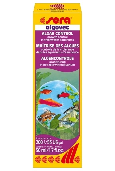 Sera Algovec Yosun Giderici 50 ml 200 Lt Su Için Sera Algovec Yosun Giderici 50 ml 200 Lt Su Için
