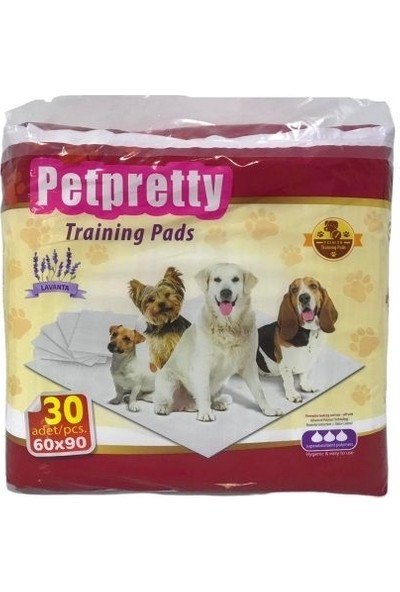 Pet Pretty Petpretty VP-1901 Lavantalı Köpek Çiş Pedi 60X90 30LU Pet Pretty Petpretty VP-1901 Lavantalı Köpek Çiş Pedi 60X90 30LU
