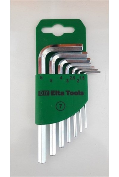İzeltaş Elta Allen Anahtar Takımı Altı Köşe 7 Parça