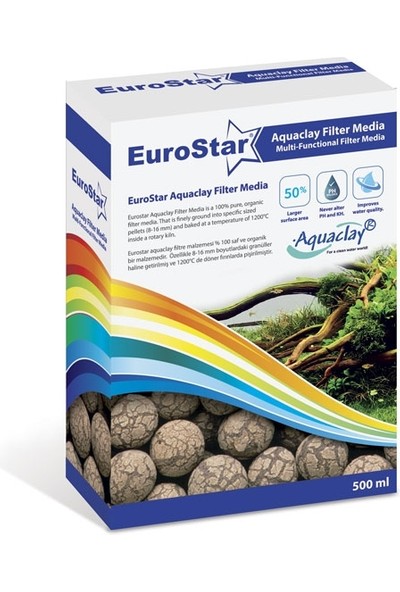 Eurostar Aquaclay Biyolojik Akvaryum Filtre Malzemesi 500 ml Eurostar Aquaclay Biyolojik Akvaryum Filtre Malzemesi 500 ml