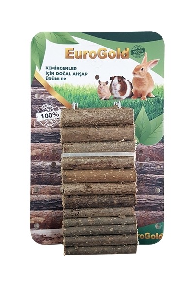Eurogold Doğal Ahşap Kemirgen Tüneli 7X30CM Eurogold Doğal Ahşap Kemirgen Tüneli 7X30CM