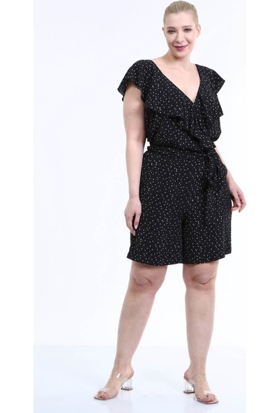 Myline Yakası Volanlı Tulum Myline Yakası Volanlı Tulum