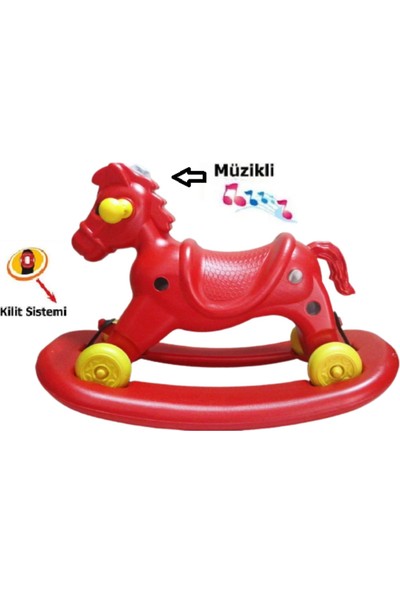 Mutlu Müzikli Sallanan At 4 Teker