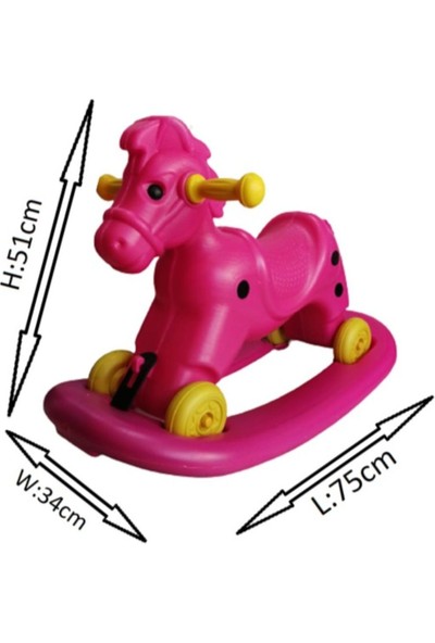 Mutlu Müzikli Sallanan At 4 Teker