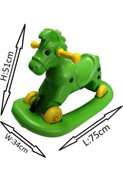 Mutlu Müzikli Sallanan At 4 Teker