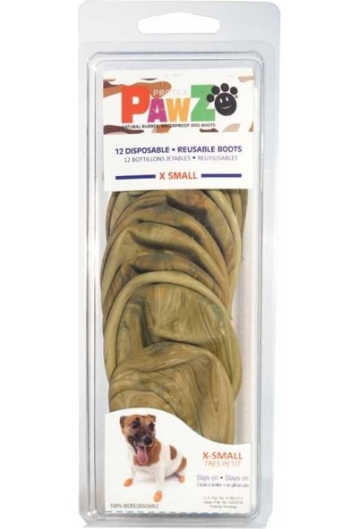 Pawz x Small Küçük Irk Köpek Galoşu 12 Adet Kamuflaj